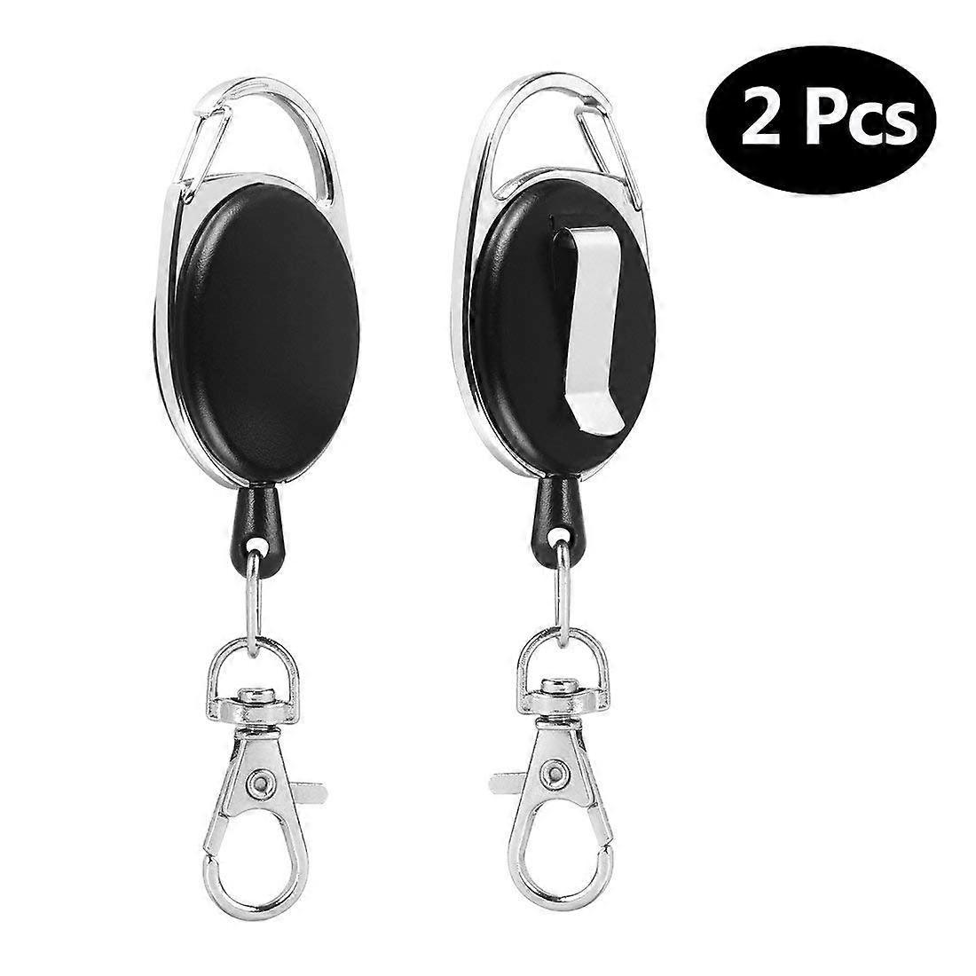 2 extendable yo-yo badges / key fobs with extra strong spring and tear ...