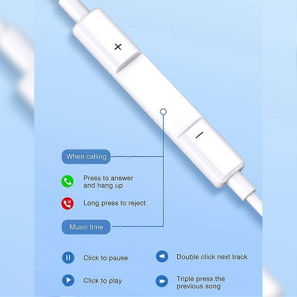 Wired For IPhone IOS Wired Earphones Bluetooth Pop-Up Mode Stereo ...