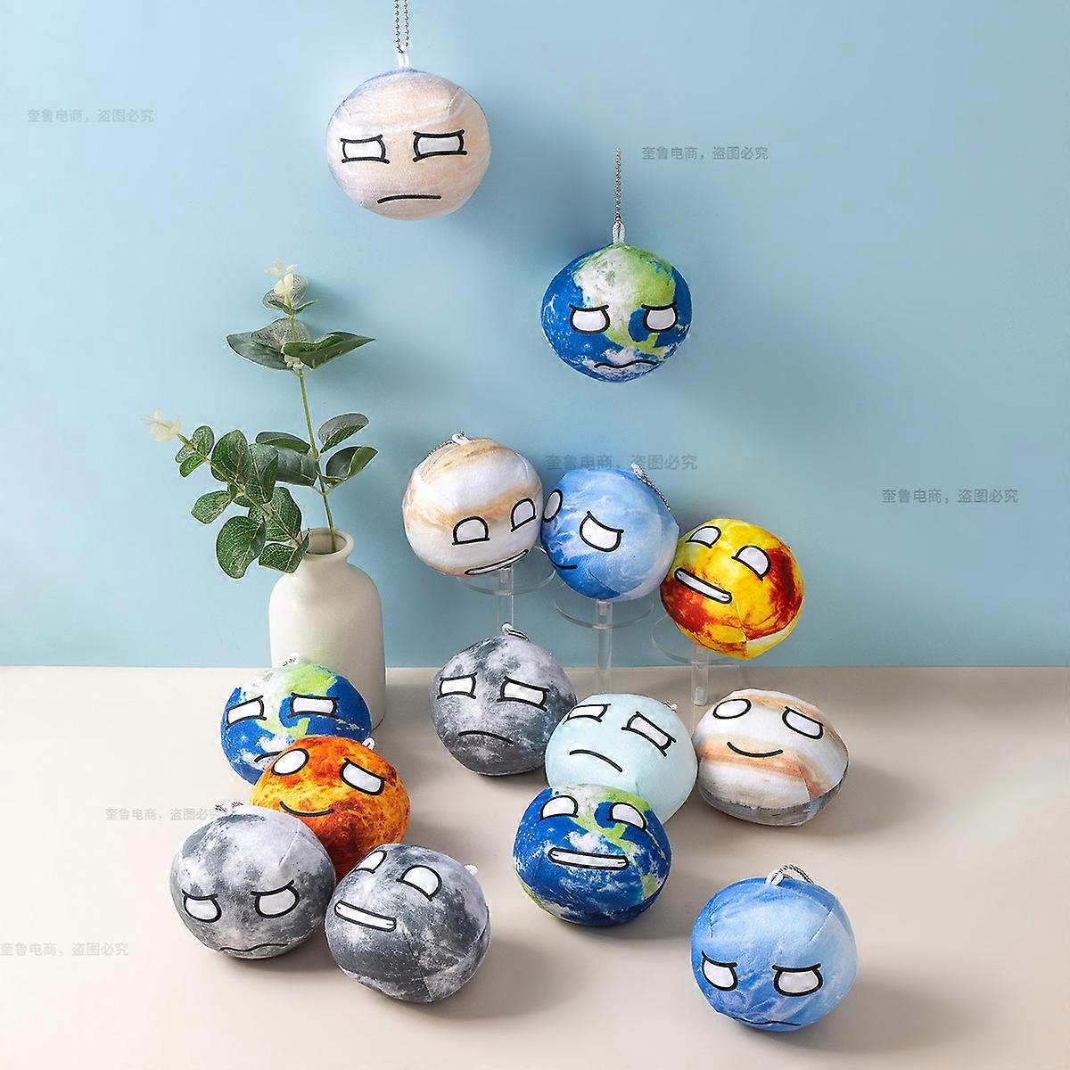 10cm Planet Plush Toy Collection Earth Moon Sun Mars Venus Jupiter ...