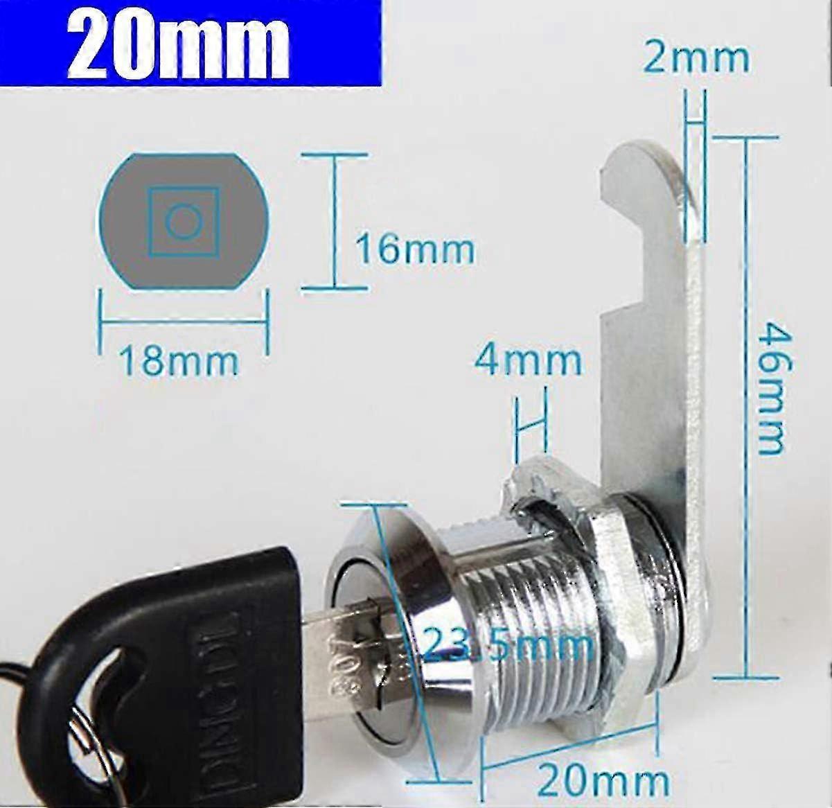 Cylinder Cam Lock, 8pcs Mailbox Lock With 16 Keys Cabinet Door Latch ...