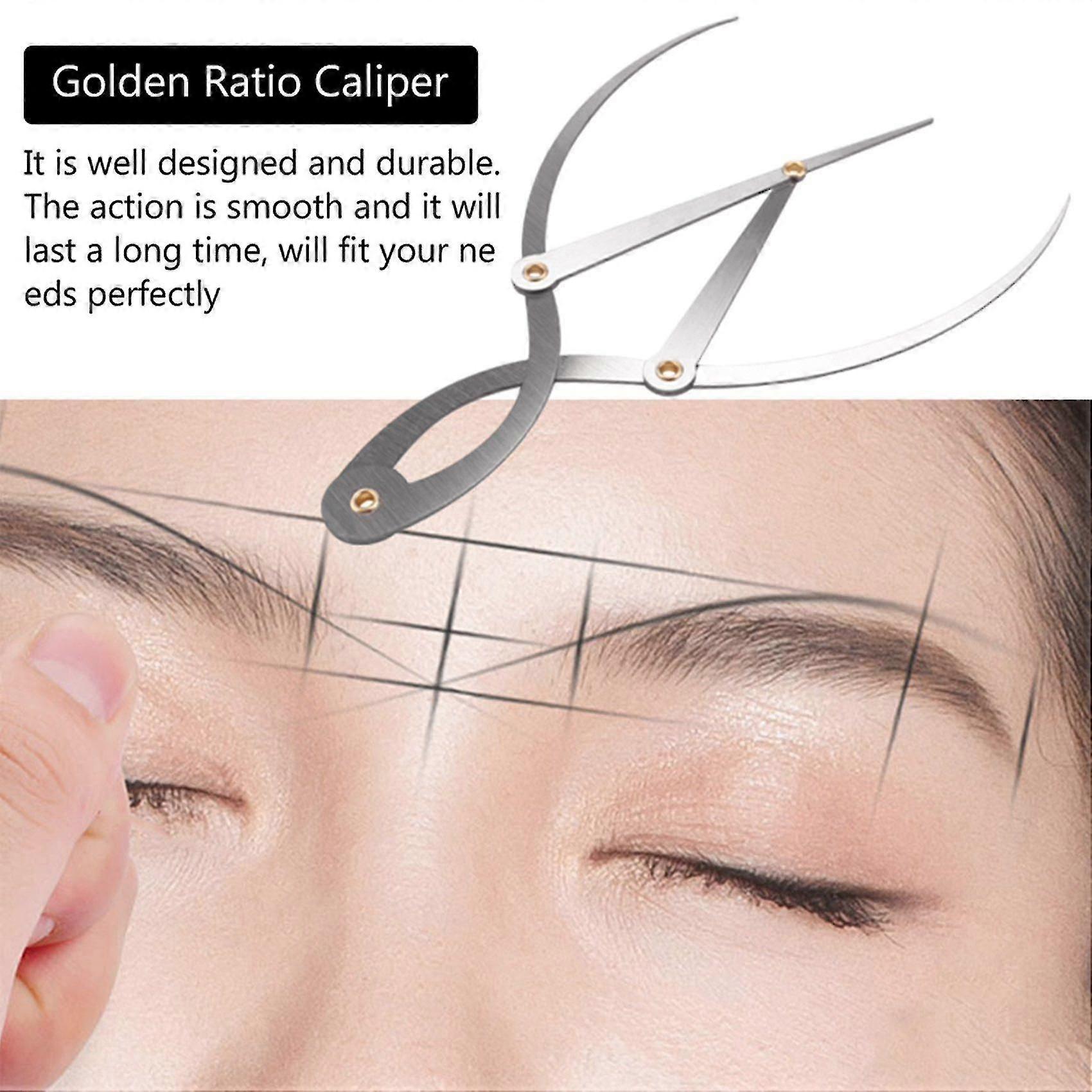 Mean Calipers Golden Ratio Calipers Stainless Steel Eyebrow Ruler 1:1 ...