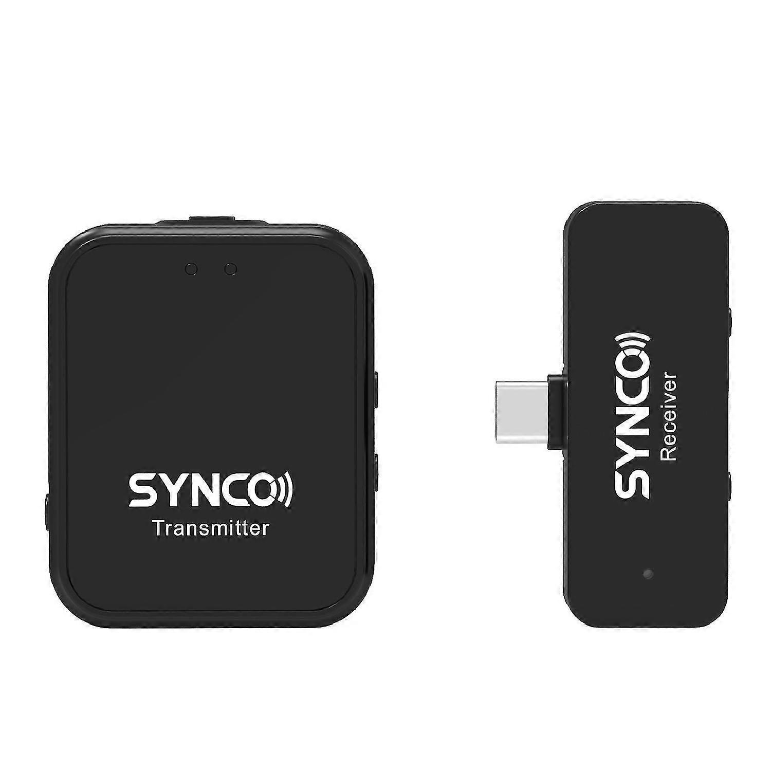SYNCO G1T 2.4G Wireless Microphone System with Clip-on Transmitter & Mini Type-C Receiver 150M ...