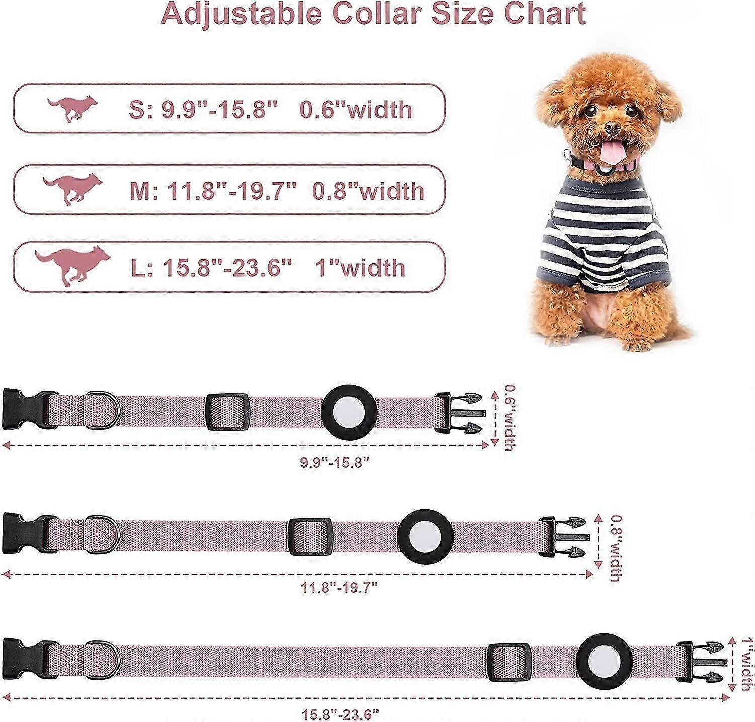 Airtag Dog Collar, Adjustable Air Tag Dog Collar with Breakaway Safety ...