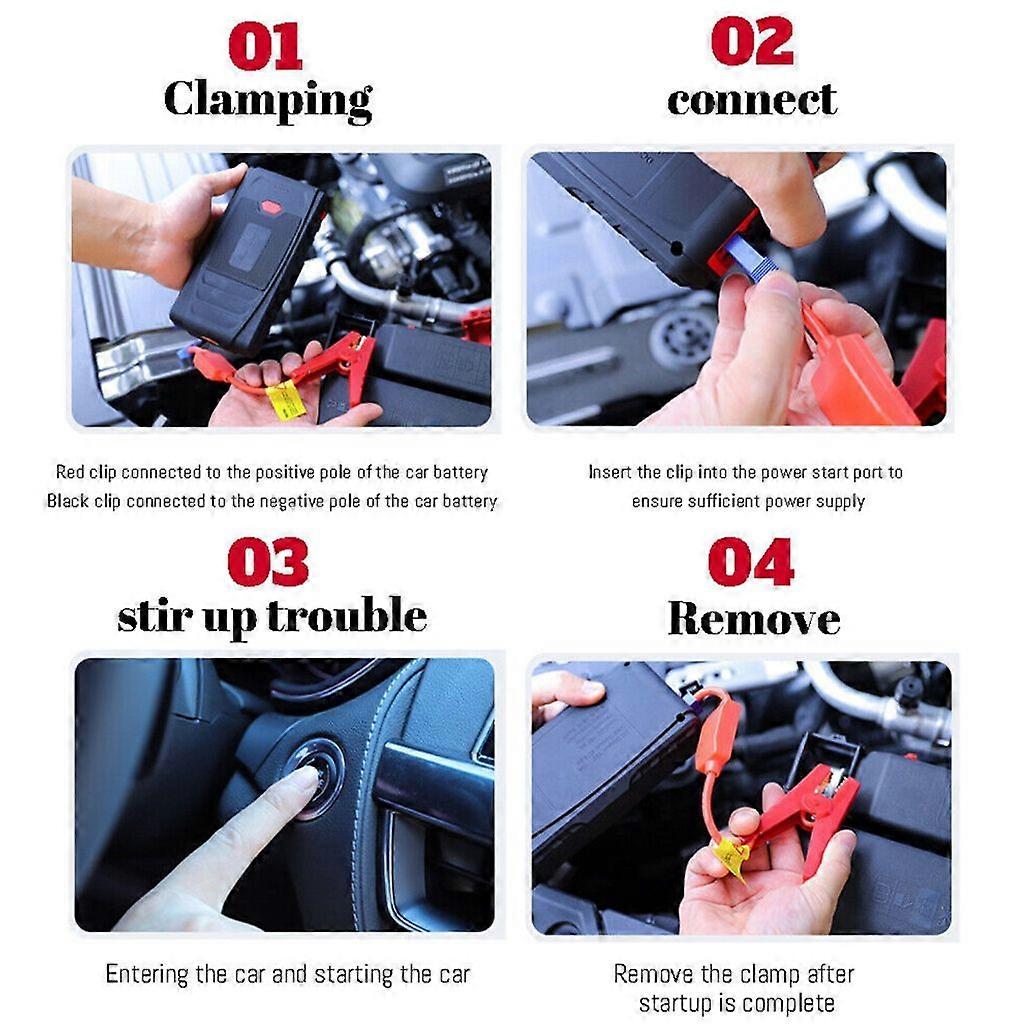 Car Power Starting Device Emergencies Jump Starter Battery Starting ...
