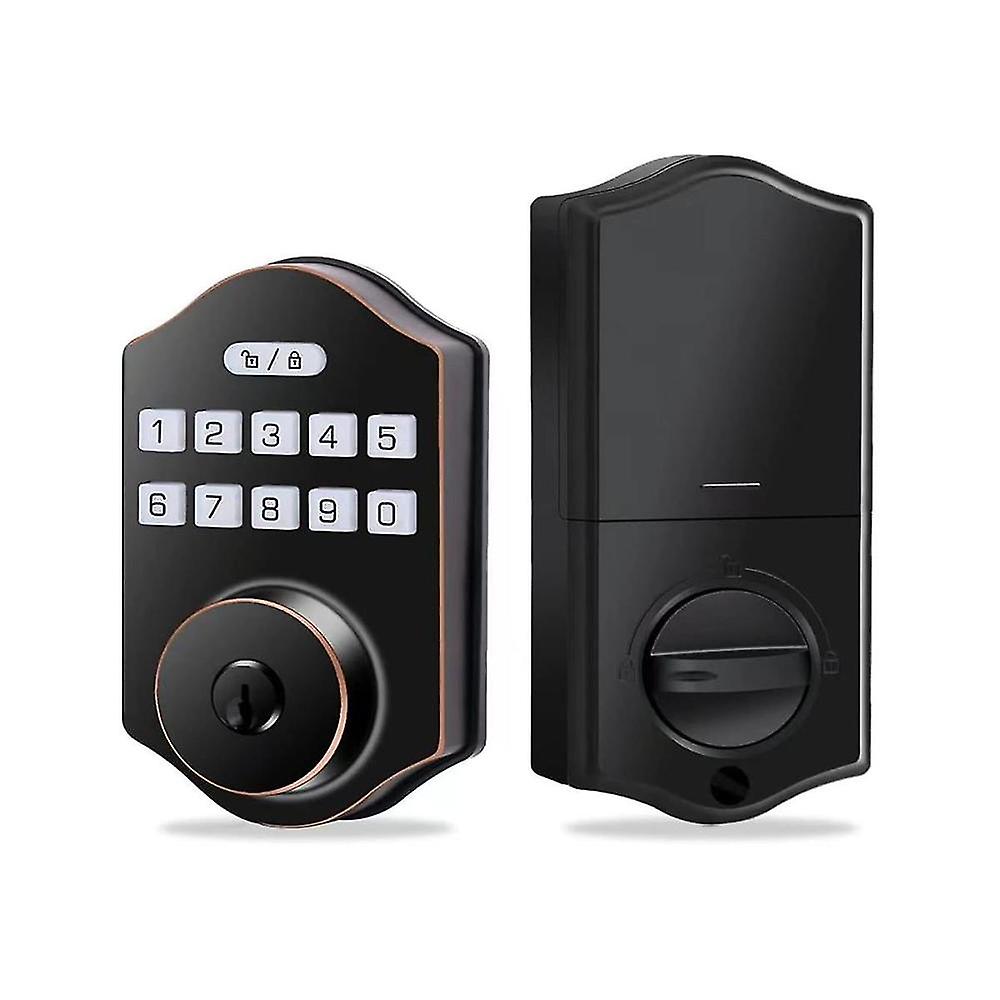Keyless Entry Door Lock, Electronic Deadbolt With Keypad, Auto Front ...