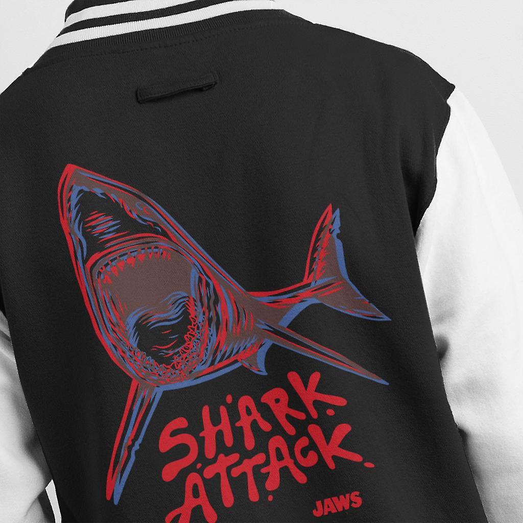 Jaws Neon Shark Attack Men's Varsity Jacket | Fruugo UK