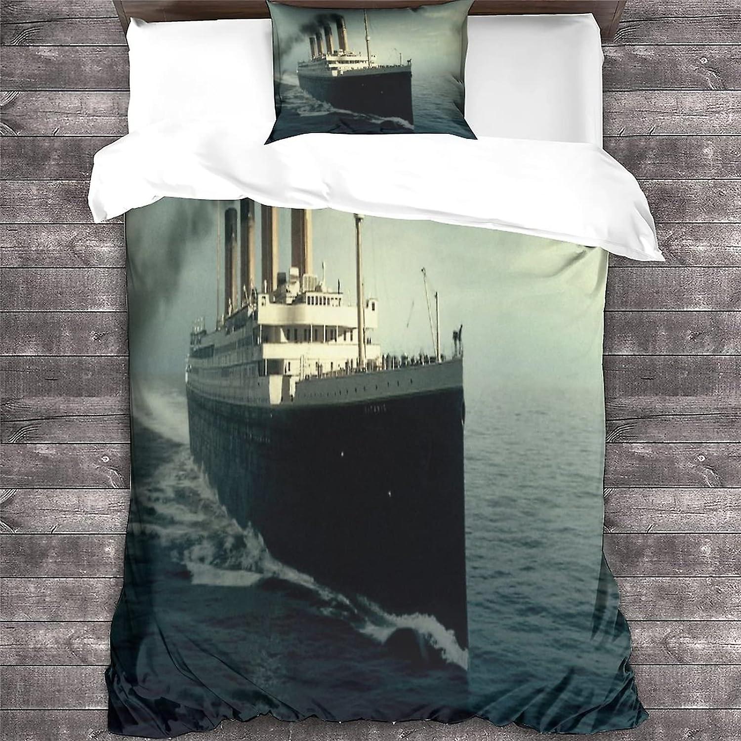 Titanic 3D Print Quilt Cover Duvet Cover Set Single Print Duvet Bedding ...