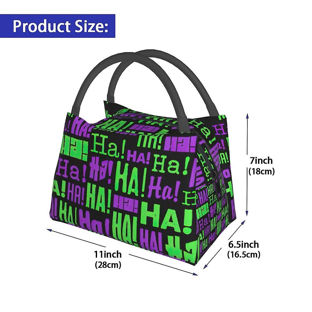 Custom Haha Joker Lunch Bags Men Women Thermal Cooler Insulated Lunch ...