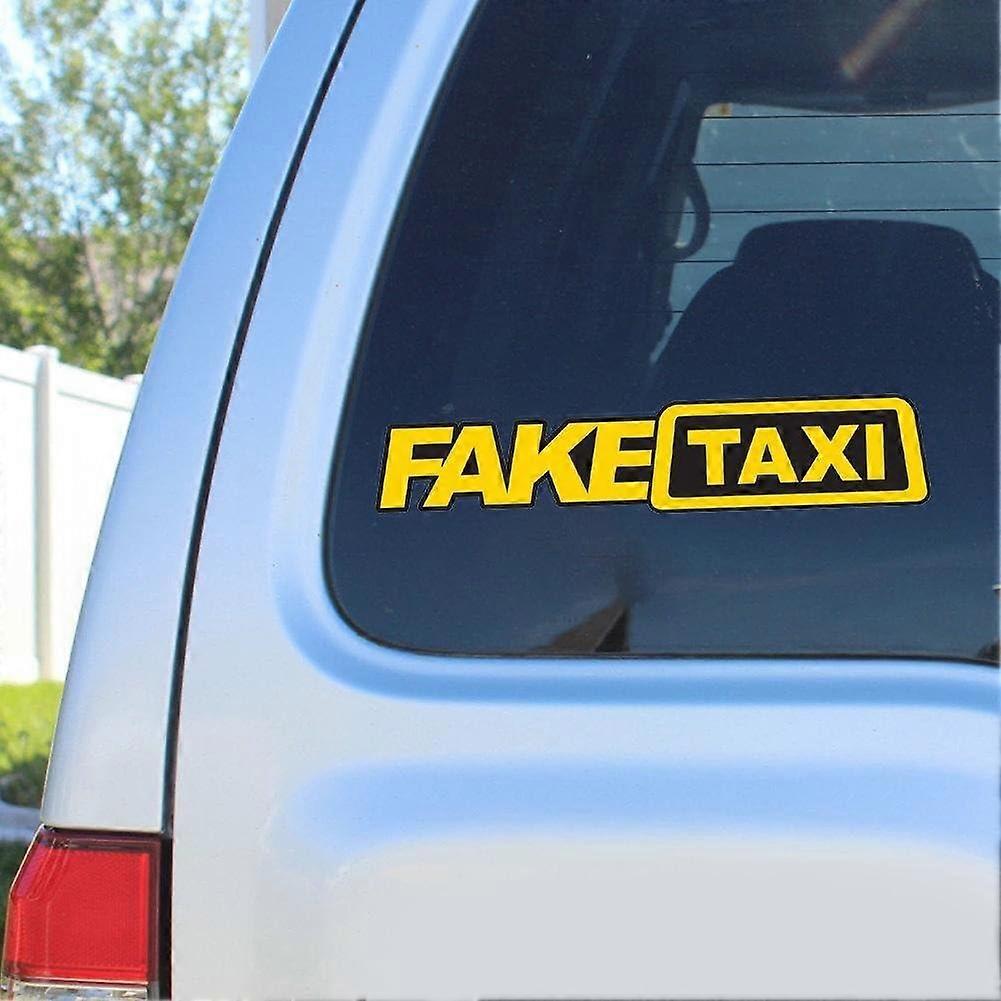 Fake Taxi Sticker | Funny Fake Taxi Car Sticker | Car Bumper Sticker ...
