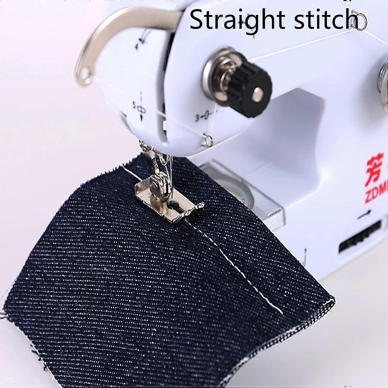 White - Portable Double Thread Sewing Machine, Portable Mini Electric ...