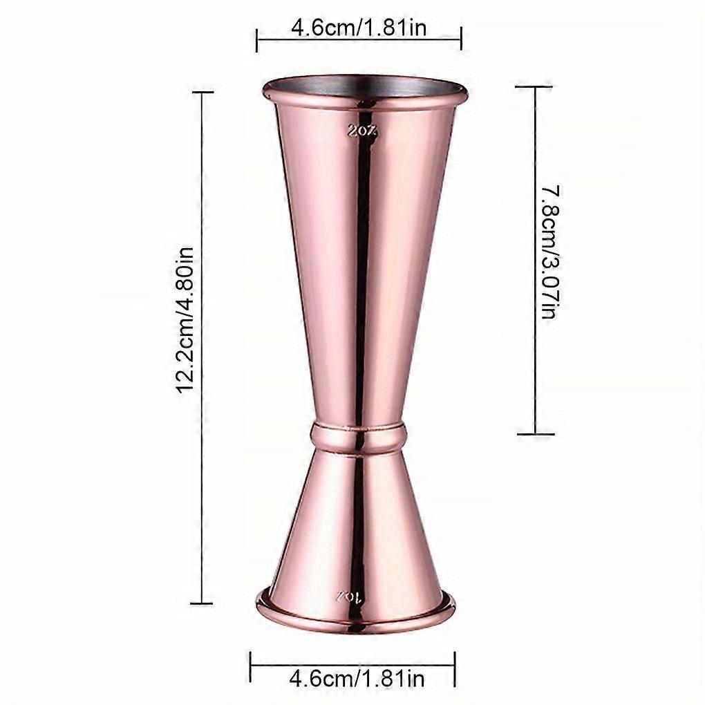 Stainless Steel Double Cocktail Shaker With Measuring Jigger - Copper ...