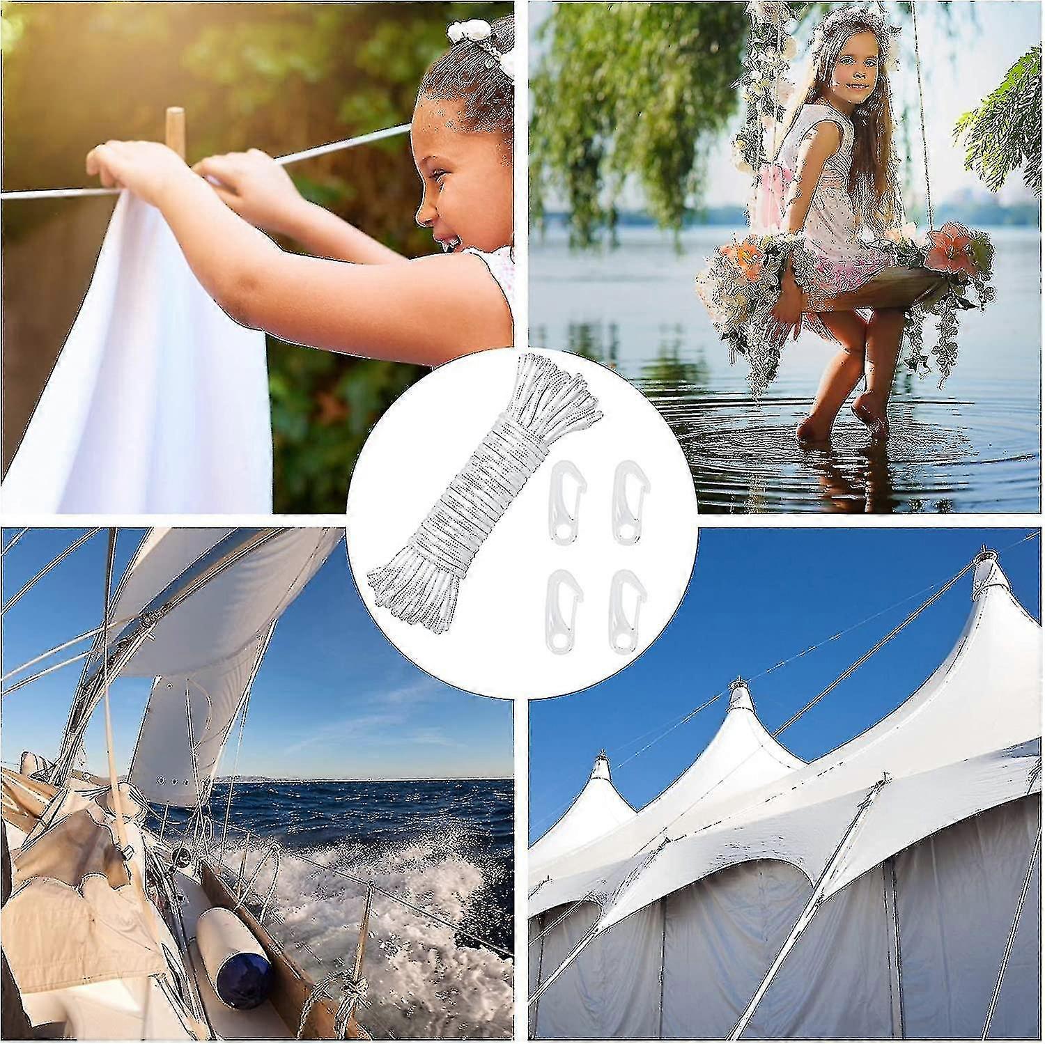 15m 6mm Nylon Flag Rope Flagpole Rope Pole Flag Halyard Line | Fruugo UK