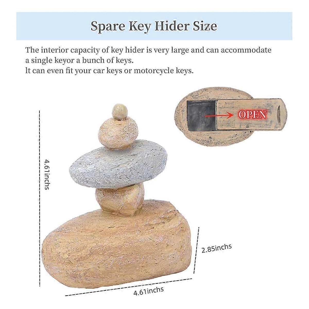 Rock Key Hider Outdoor Hide A Spare Key Outside Waterproof Fake Rock ...