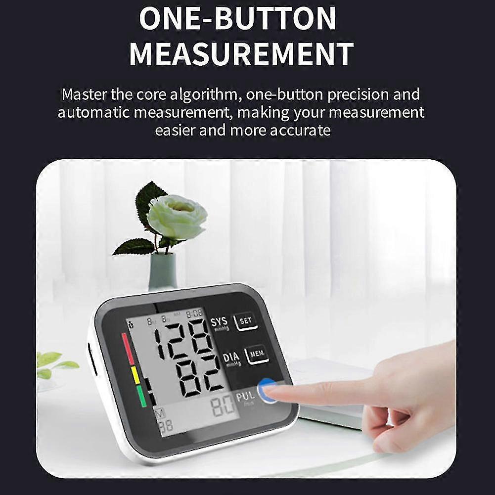 Smart Blood Pressure Monitors Upper Arm LCD Display Sphygmomanometer ...
