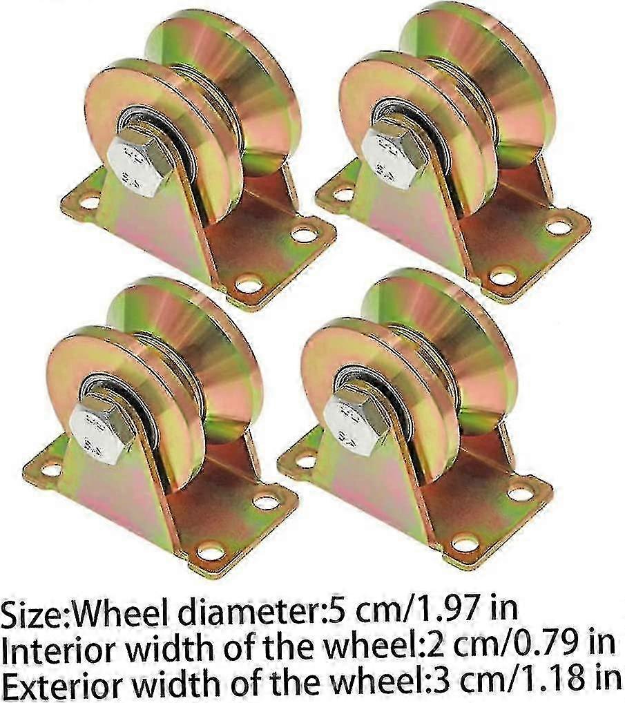 V-groove Track Wheel 50mm Heavy Duty Sliding Gate Track Roller With ...