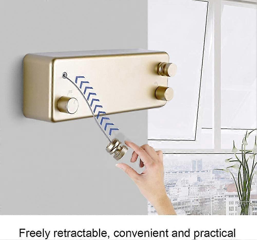 Retractable Clothesline, Portable Drying Line Double Stainless Steel ...