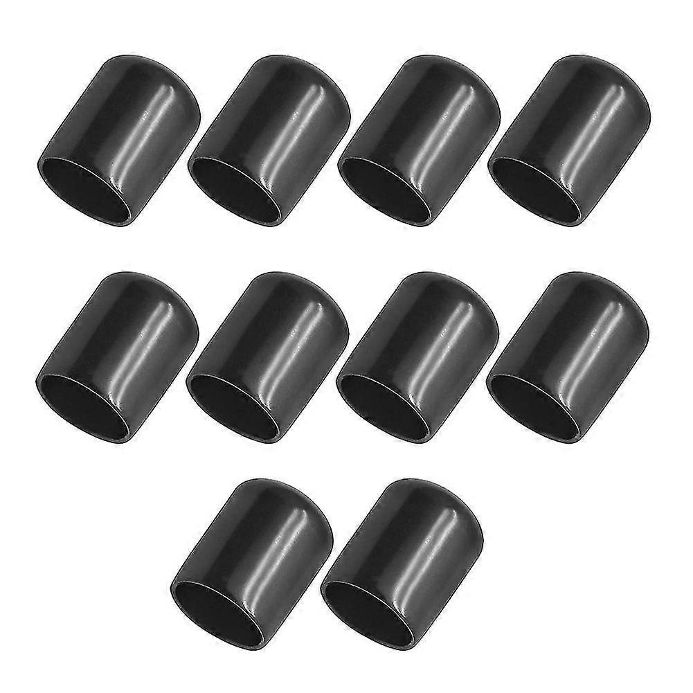 10pcs Rubber End Caps 16mm Id Pvc Round Tube Cap Cover Screw Thread ...