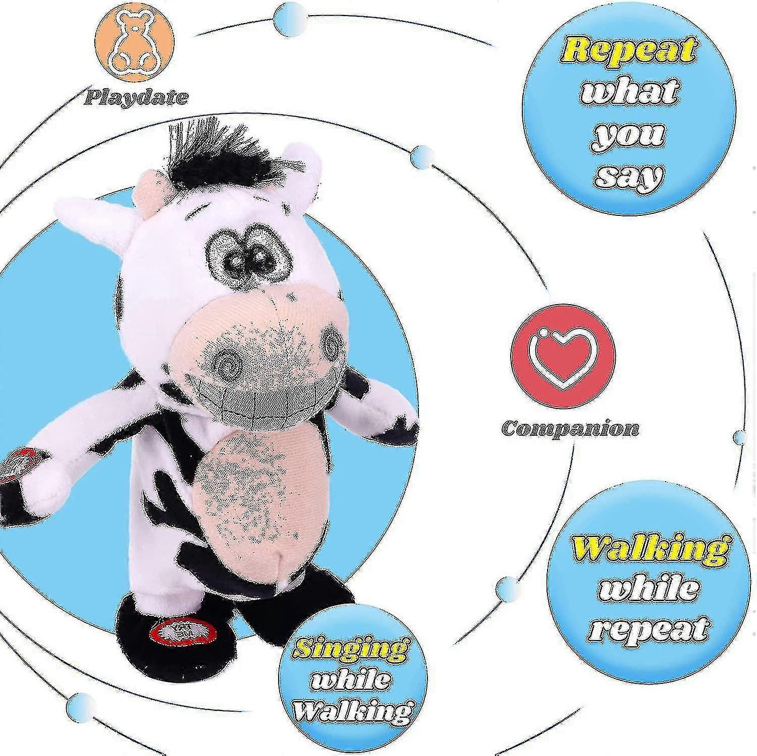 Talking Singing Cow Repeats What You Say Walking Electric Interactive ...