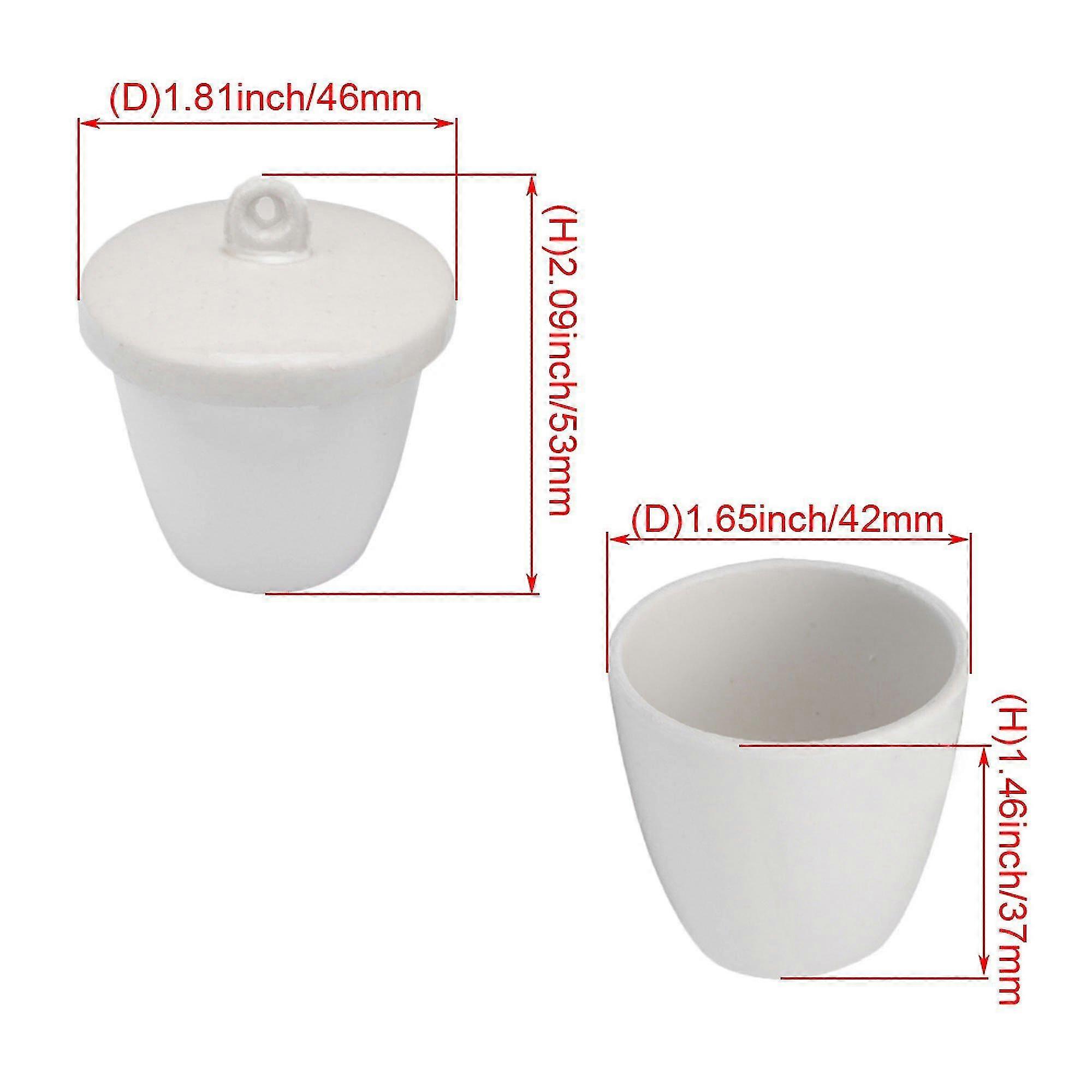 2 X Ceramic Crucible 25ml High Temperature With Lid For Muffle Furnace | Fruugo UK