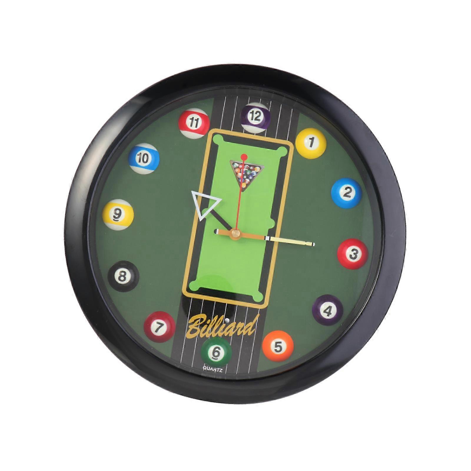 Billiard Pool Ball Wall Clock Wall Decoration for Pool Hall Snooker ...