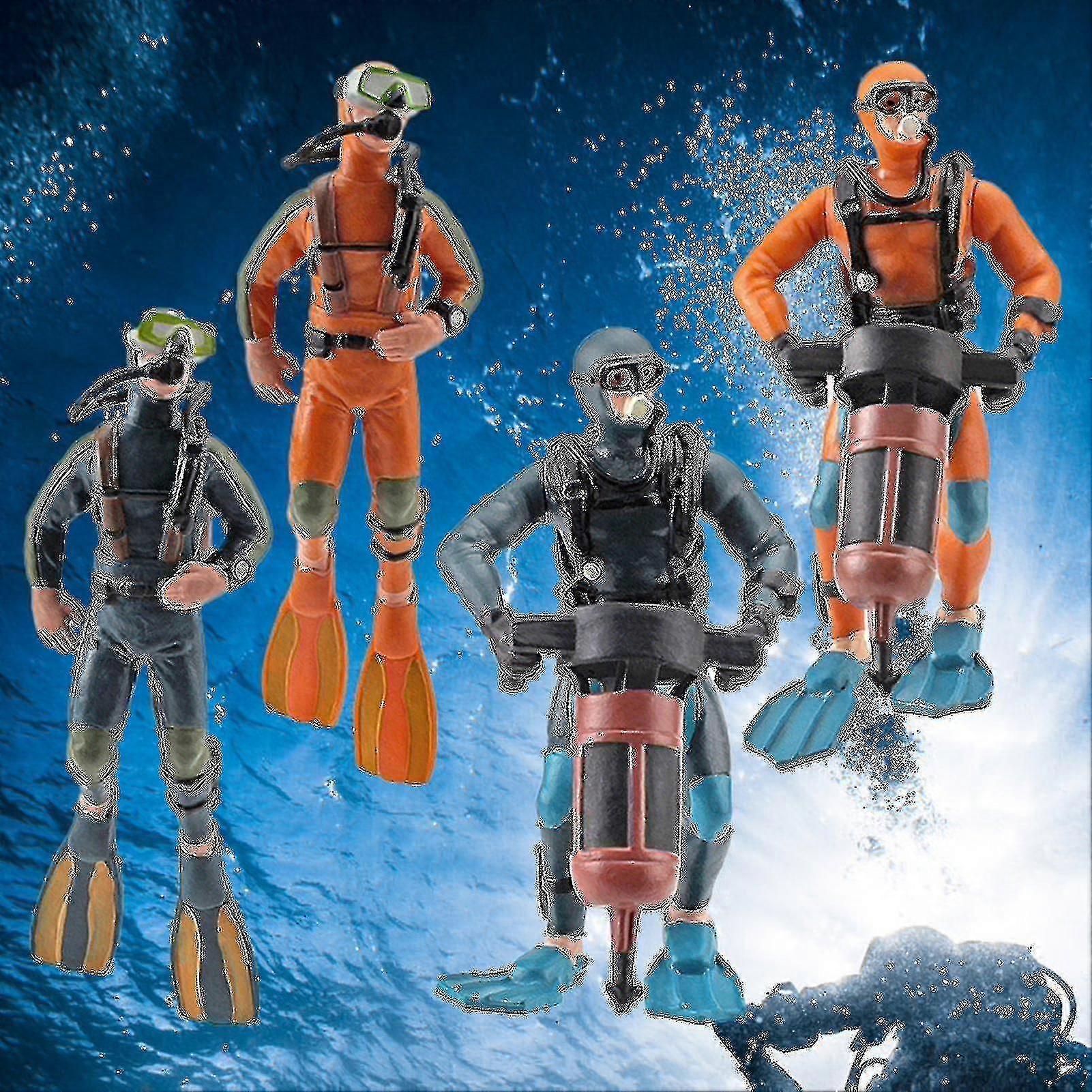 Sinknap Diver Figure Realistic Diy Pvc Simulation Seabed Exploration ...