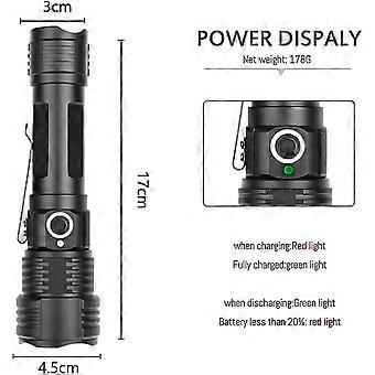 Tactical Torch 4 Colors In 1, Super Bright Rechargeable Led Flashlight ...