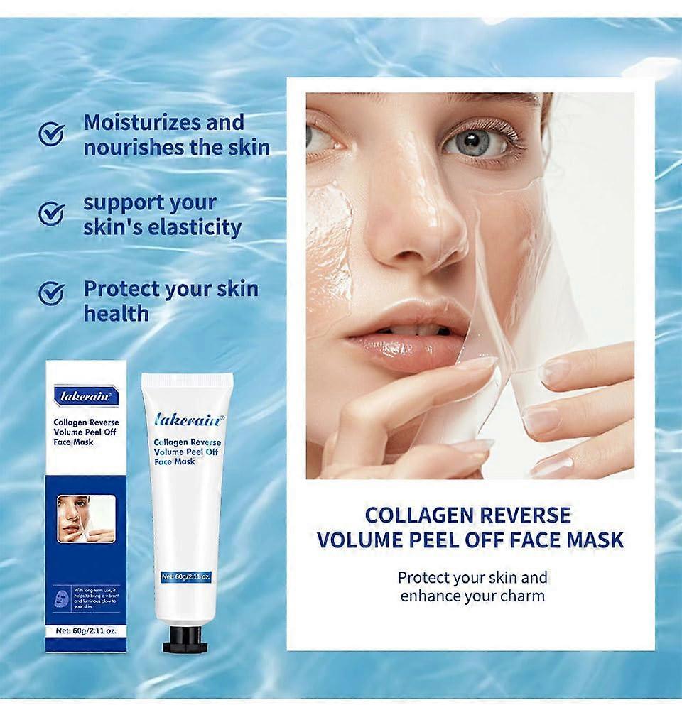 Collagen Facial Mask, Peel Off Face Mask with Collagen Peptides Reduces Wrinkles & Fine Lines ...