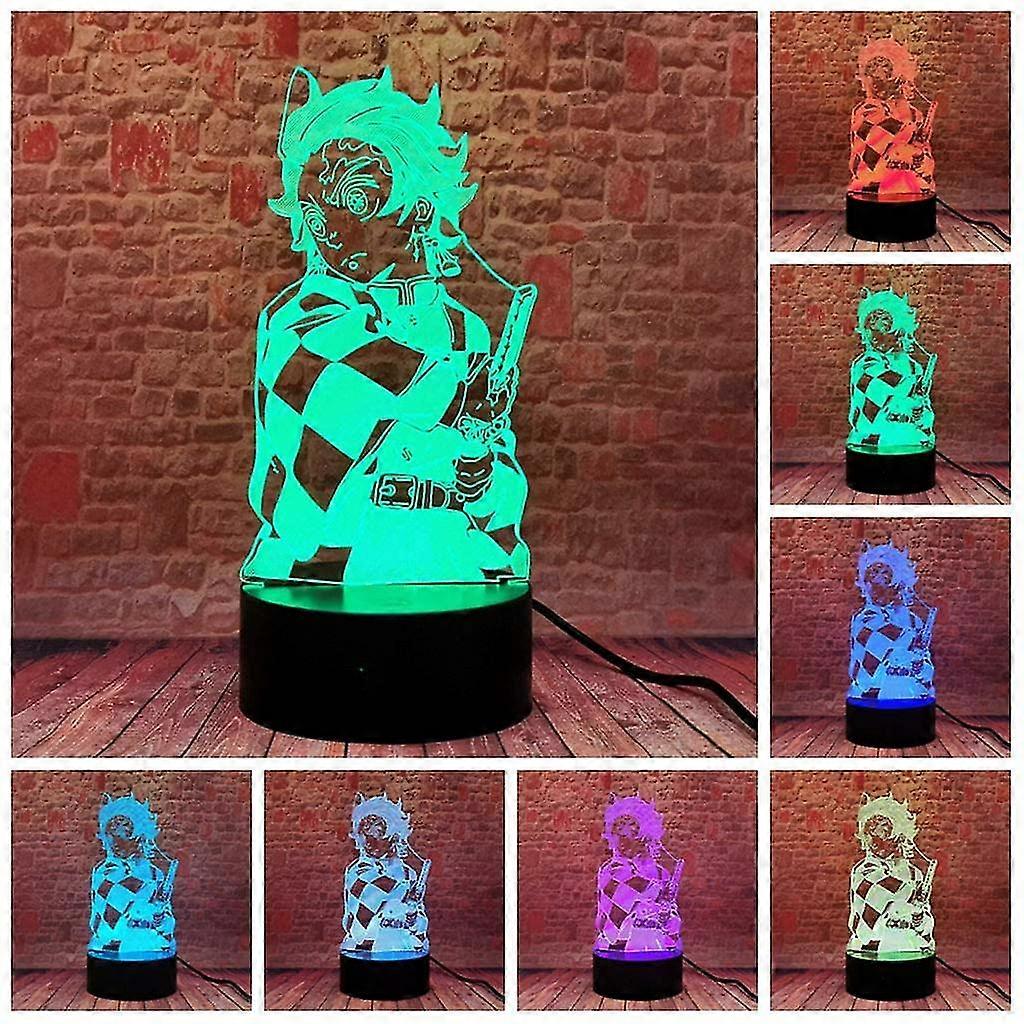 Kamado Tanjirou 3d Illusion Demon Slayer Led Anime Lampe Tabel RGB 16 ...