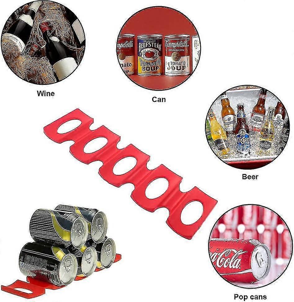 Bottle And Can Stacker For Fridge, Anti-slip Silicone Foldable Wine ...