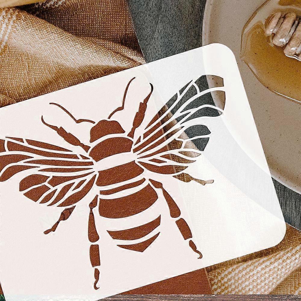 Bee Stencil 8.3x11.7inch Reusable Datura Bumblebee Drawing Stencil DIY Craft Hornet Painting ...