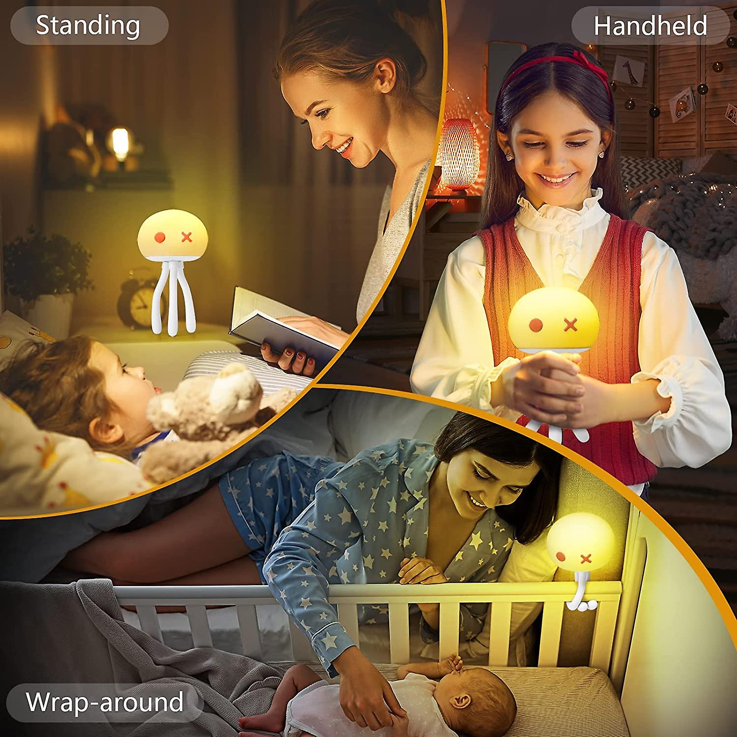 Cute Kids Night Light For Baby Toddler Teens, Dimmable Rechargeable ...