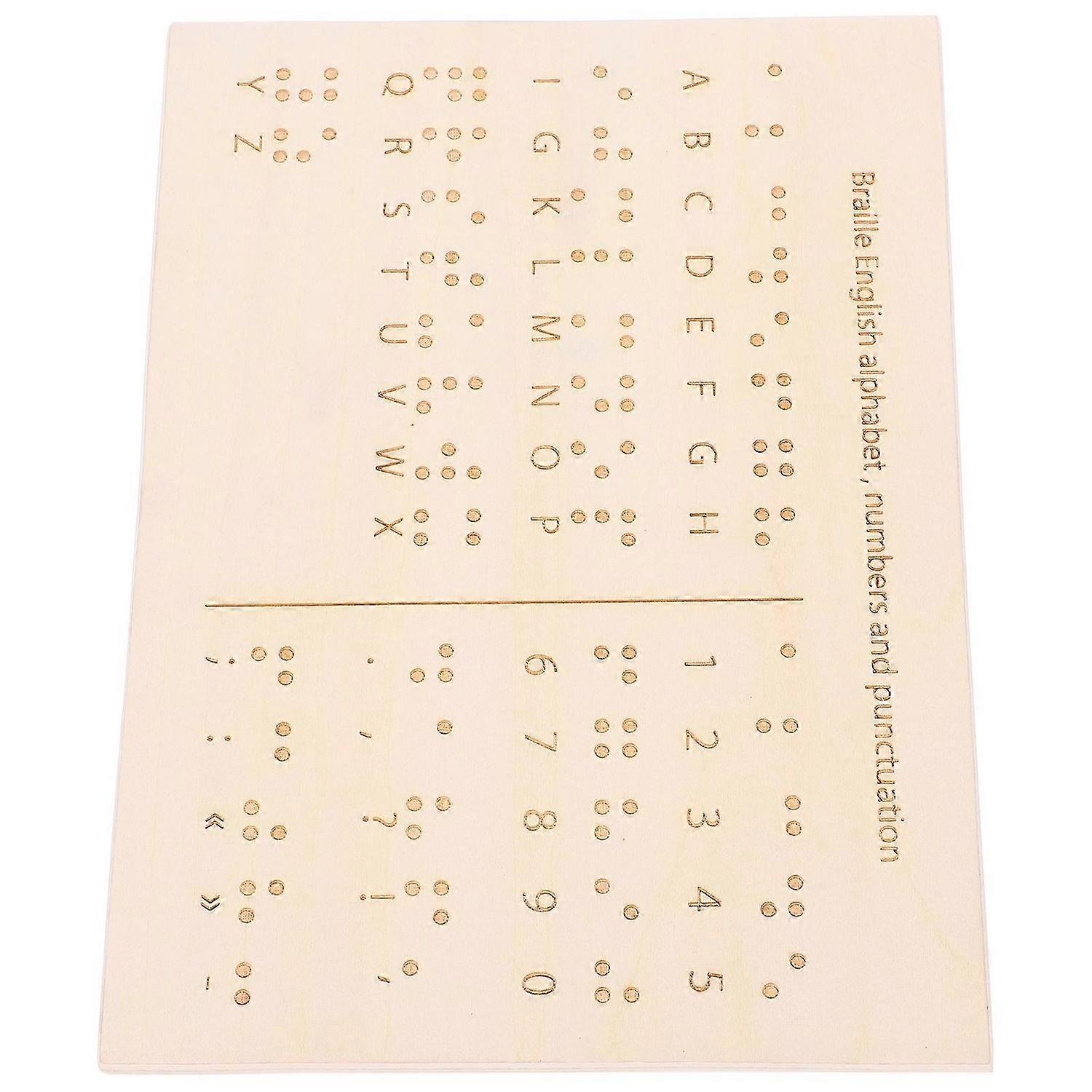 Wood Braille Board Wood Braille Letter Board Blind People Teaching Aid ...