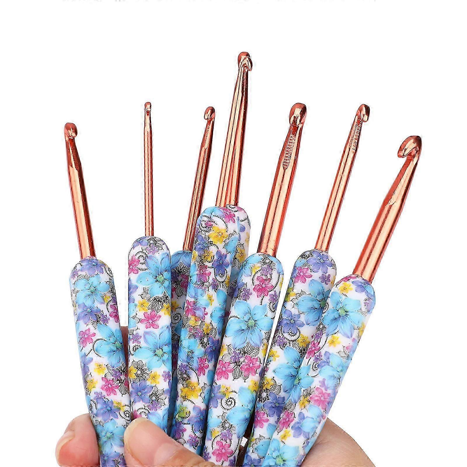 8pcs Crochet Hooks Set with Polymer Clay Handle DIY Craft Making ...