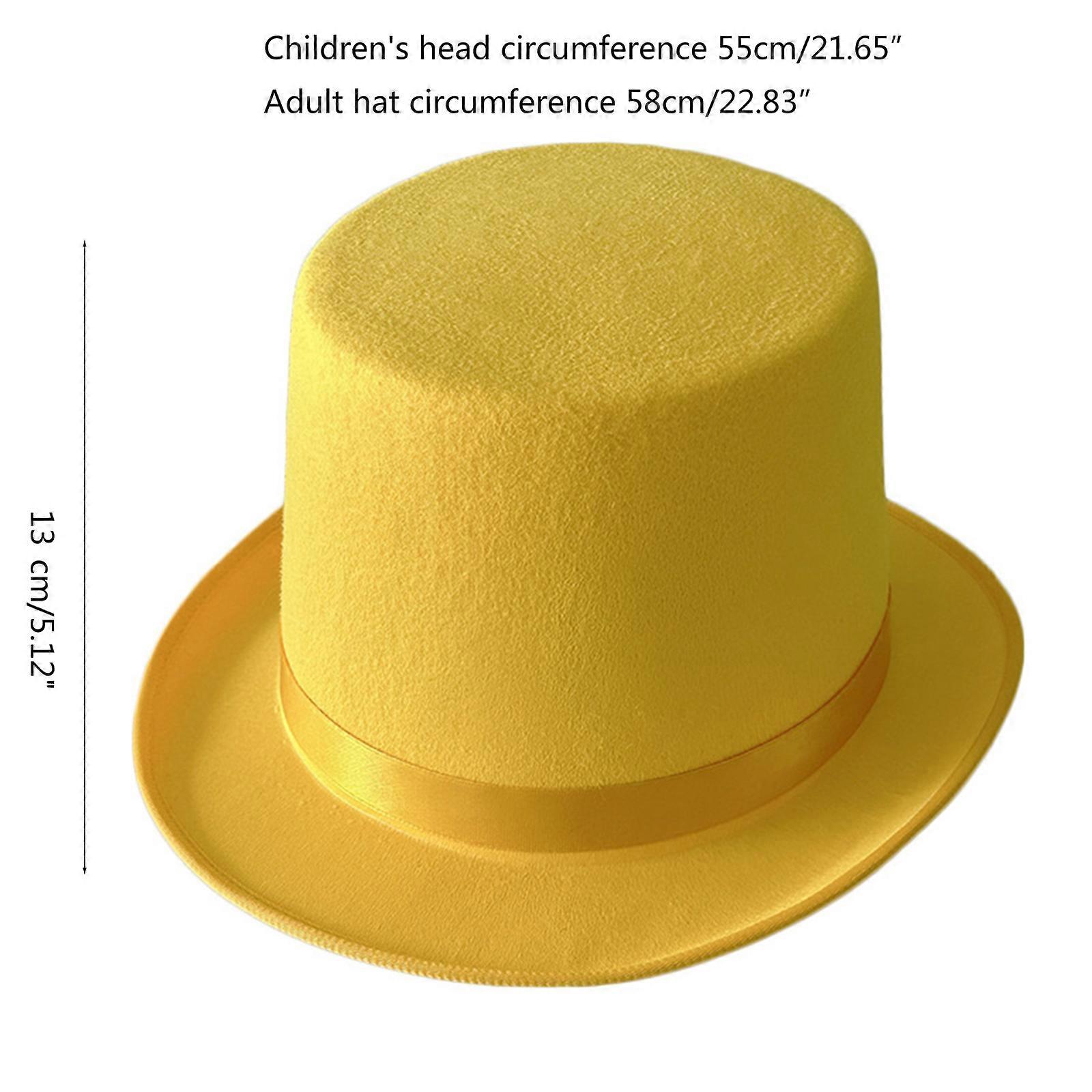British Style Adult/Kids Flat Top Hat Prom Carnivals Party Costume Felt ...