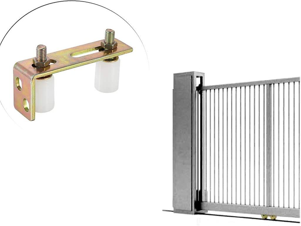 Slide Gate Guide Roller With L Post Bracket, Adjustable Dual Nylon ...