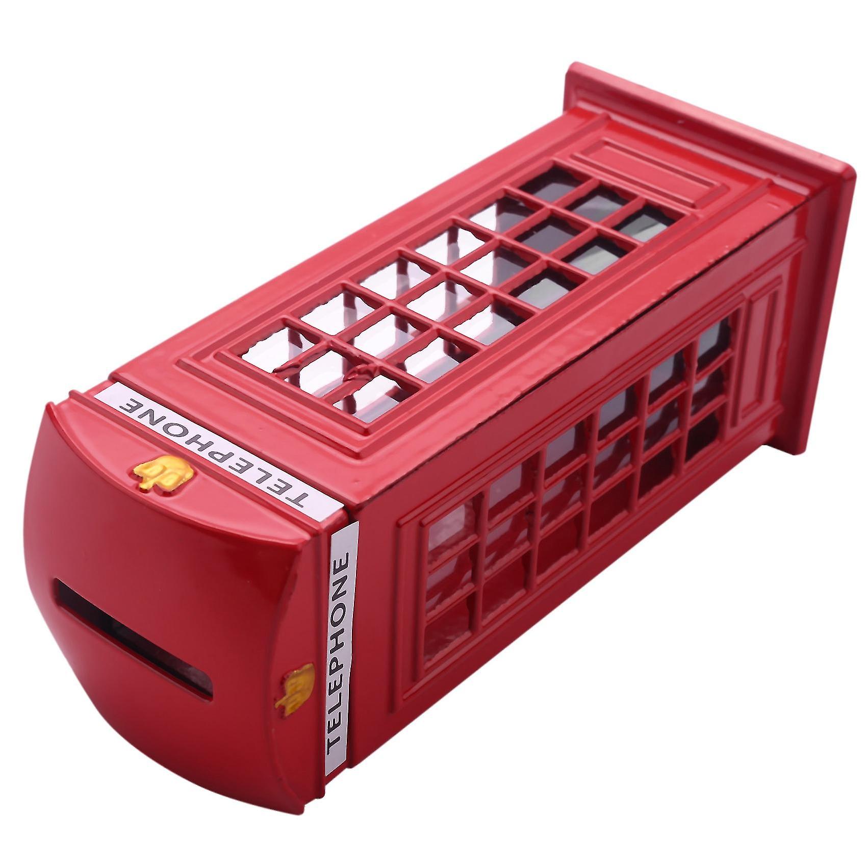 Metal Red British English London Booth Bank Coin Bank Saving Pot Bank ...