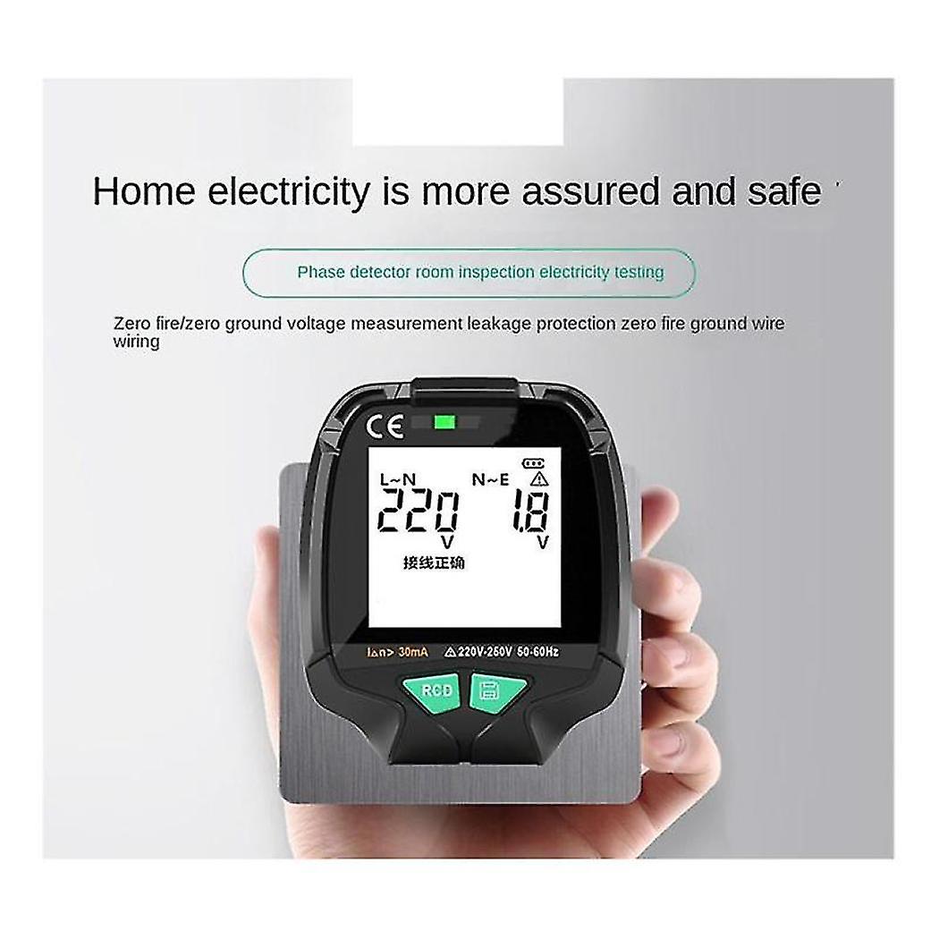 Full Screen Socket Tester Ground Zero Ac Voltage Tester 30v-250v Rcd ...