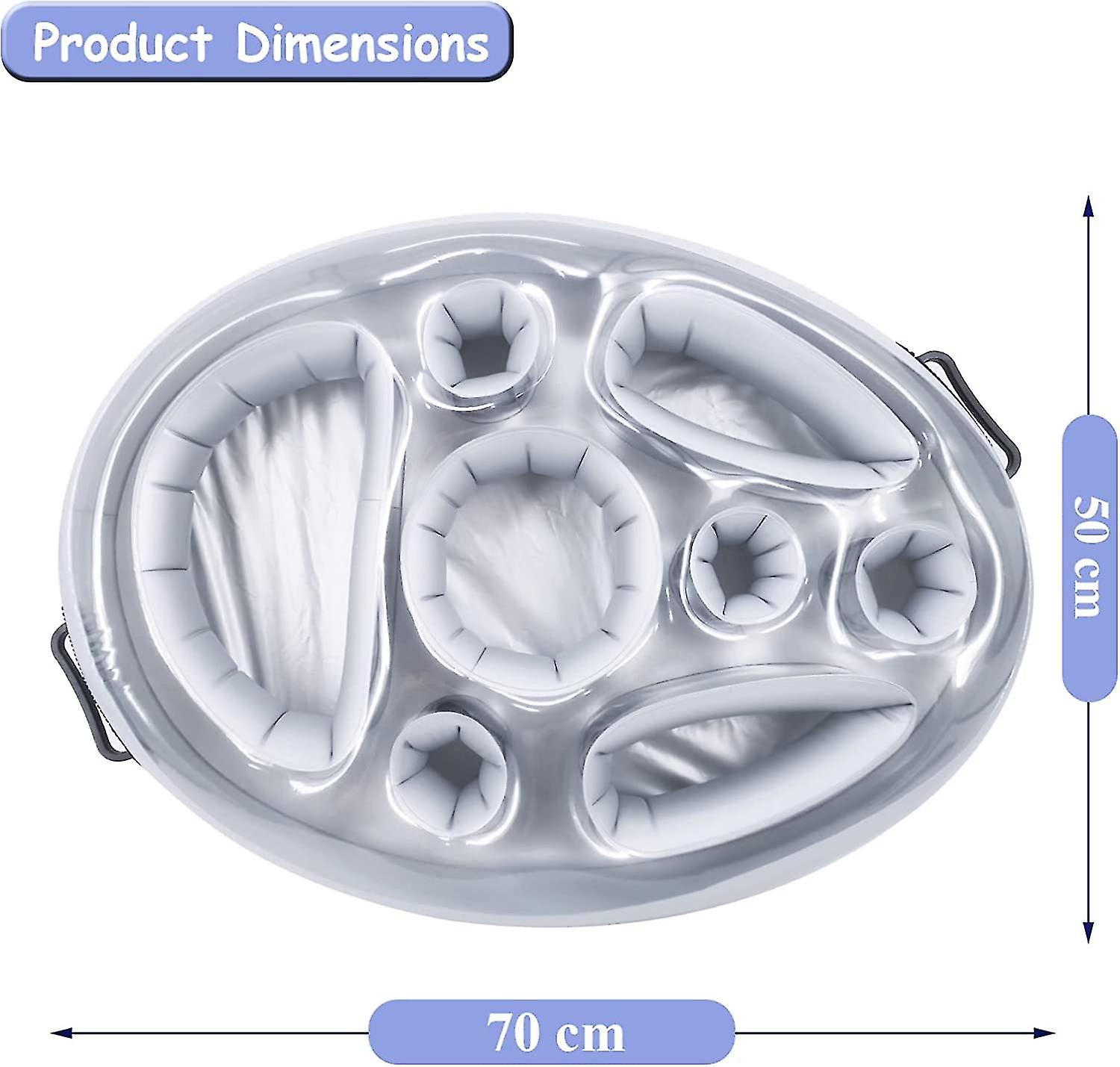 Uppblåsbar drinkhållare, 8 hål flytande poolbar, dryckeskopphållare ...