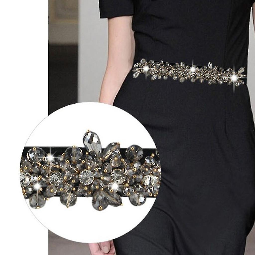 Sparkly Rhinestone Belt Elastic Corset Belt Crystal Belt For Evening ...