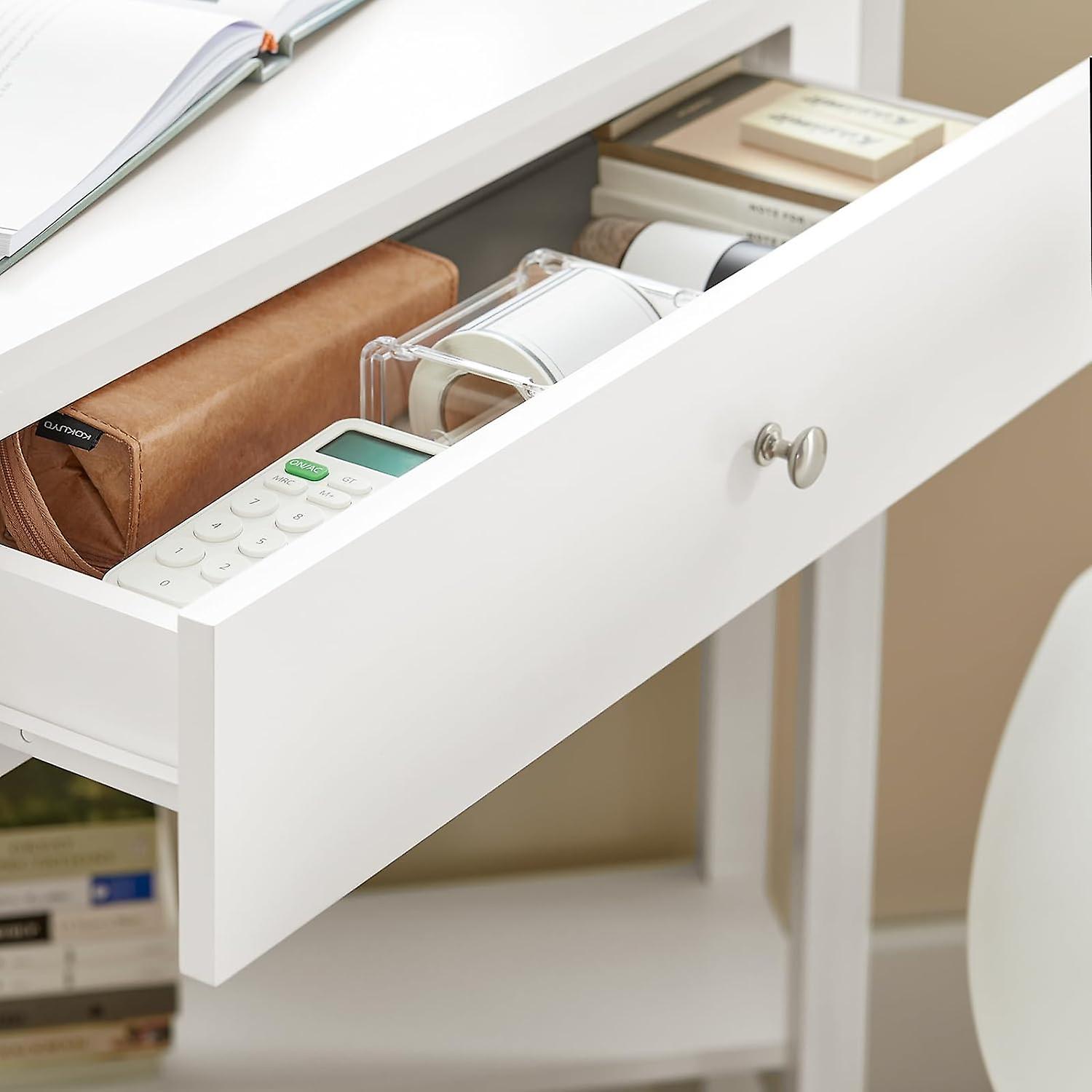 SoBuy White Wood Triangle Computer Corner Tabel med skuffe, FWT31-W ...