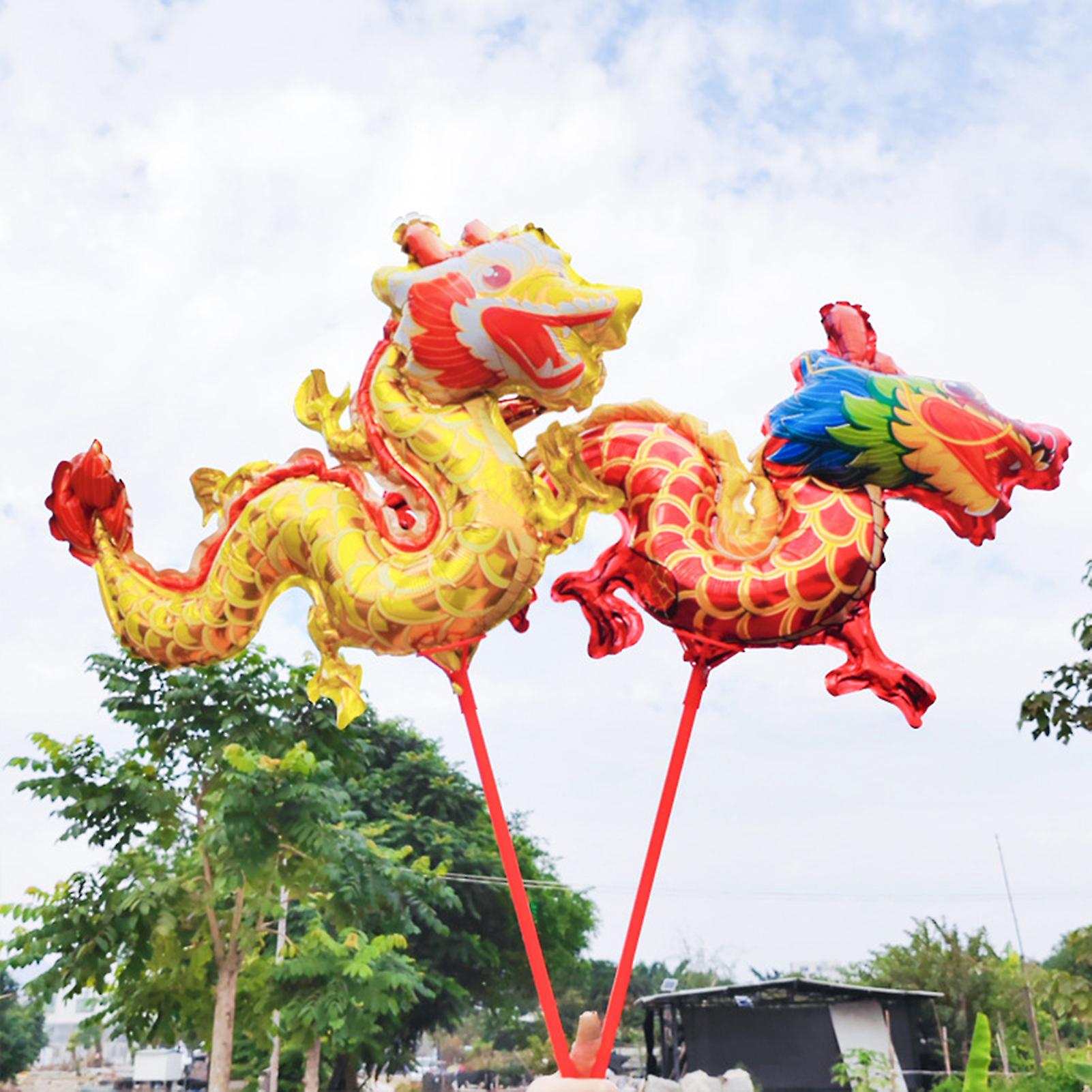 6pcs 3d Dragon Balloons Cartoon Cute Aluminum Foil Dragon Balloons ...