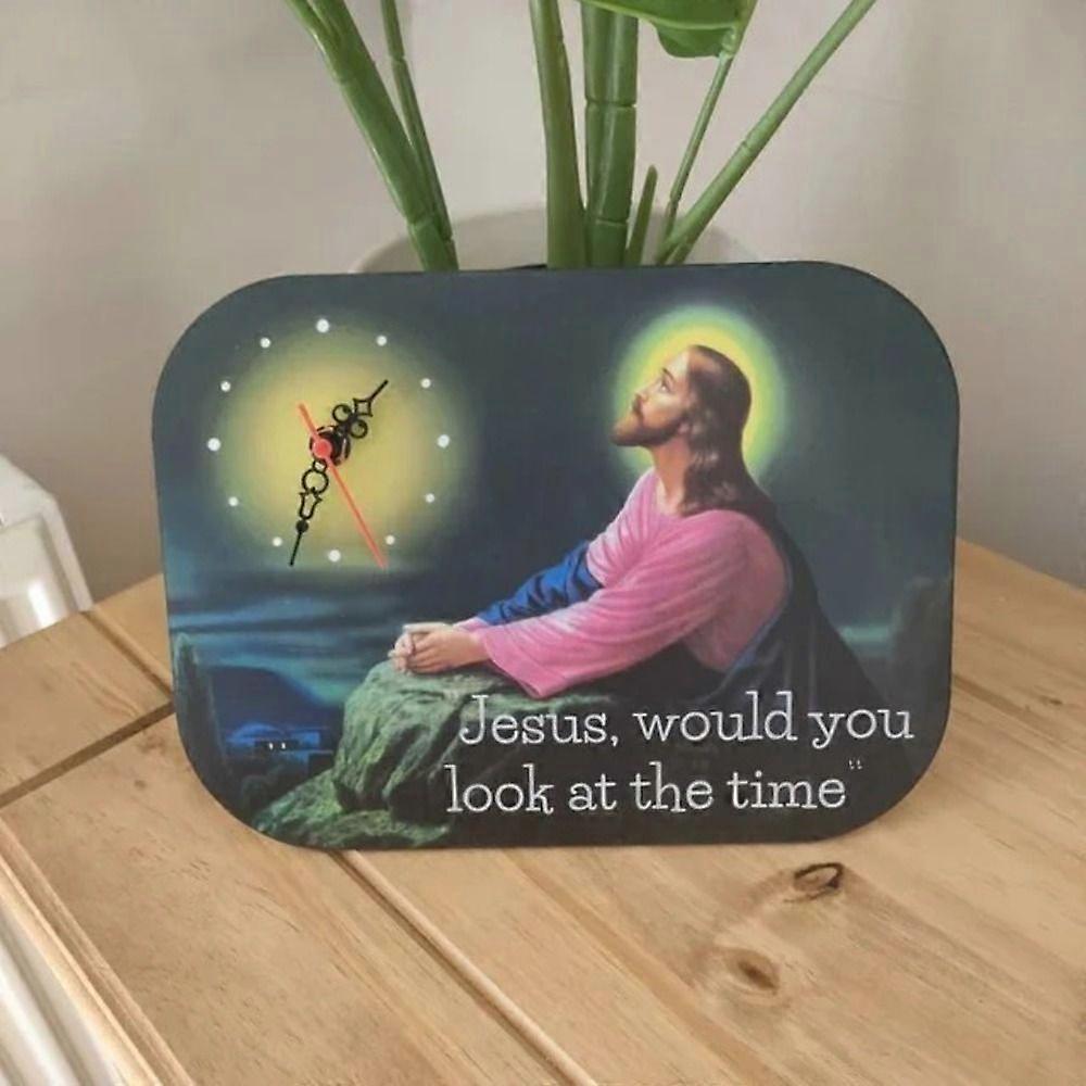 Funny Jesus Wall Clock Novelty Clock Wooden Jesus Wall Clocks Non ...