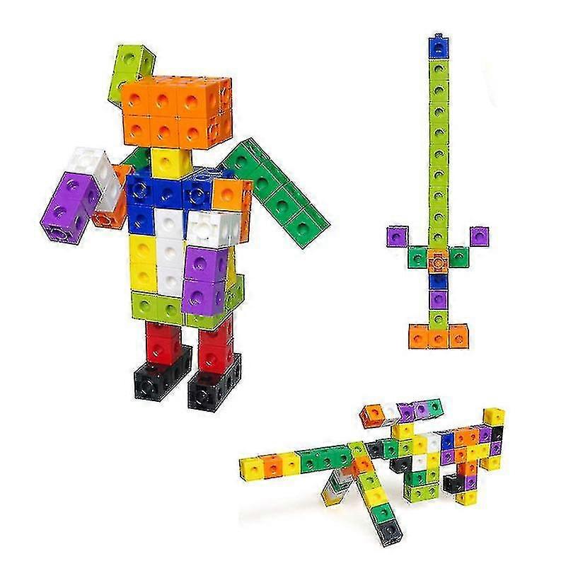 100pcs Mathematics Linking Cubes Numberblocks Interlocking Multilink Counting Blocks Fruugo Uk