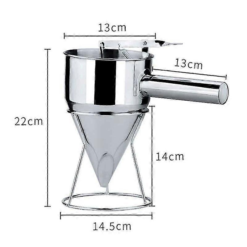Stainless Steel Donut Cupcake Batter Dispenser Funnel Pancake Maker ...