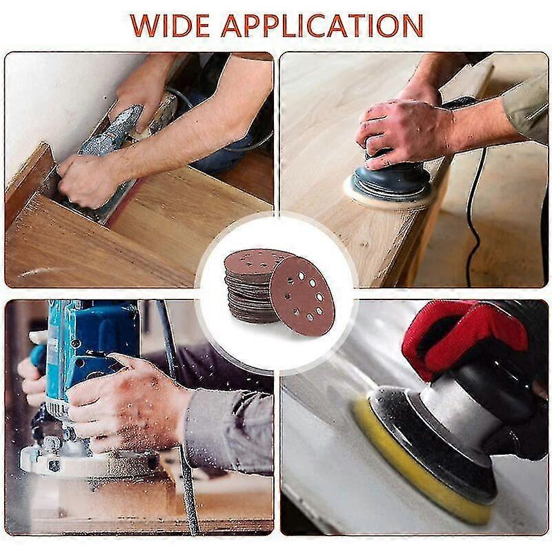 100pcs Sanding Discs, 125mm Sanding Discs, 80/180/240/400/800/1000/1200 ...