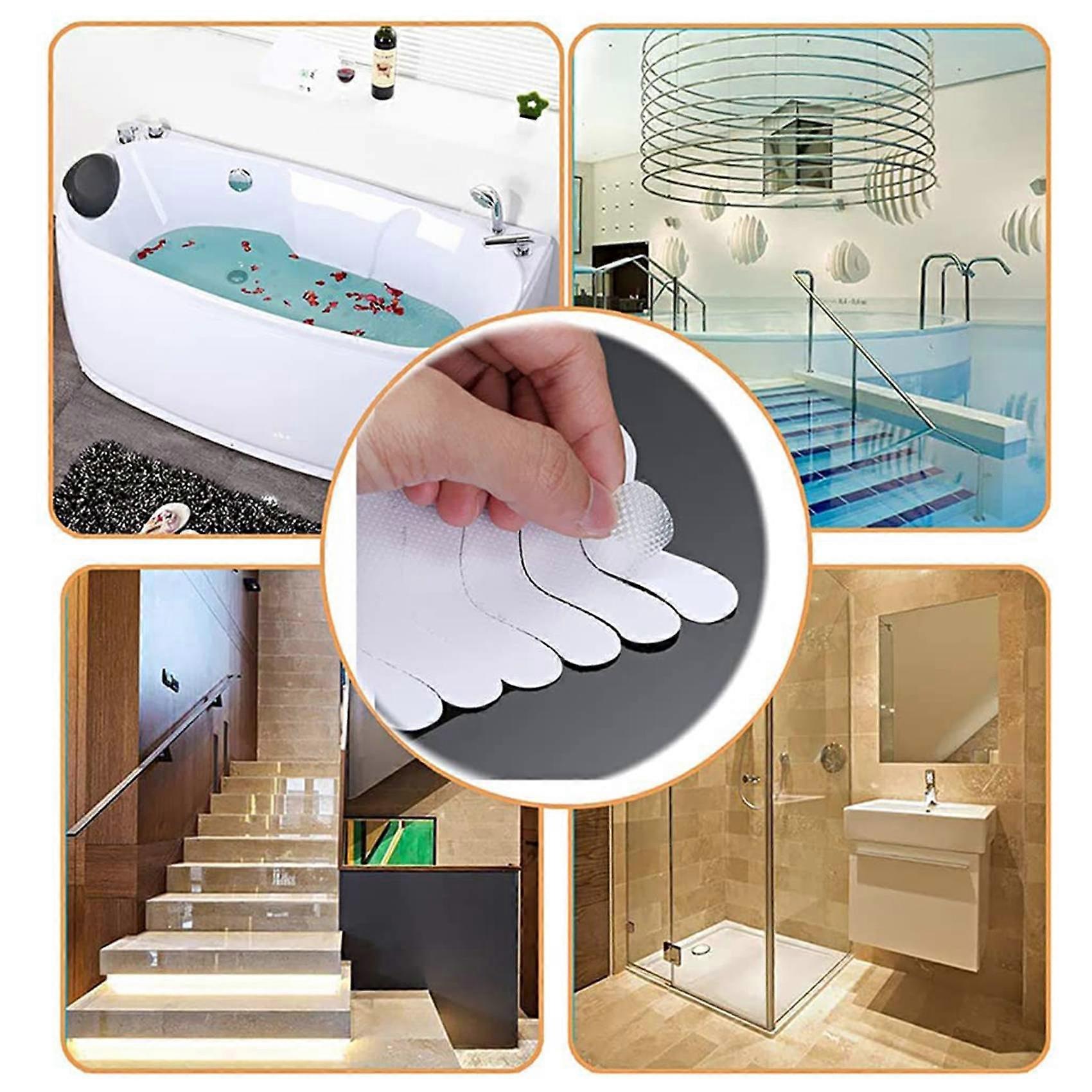 Bath Grip Stickers 24 Pcs Anti-Slip Strips for Shower with 2 Pcs ...