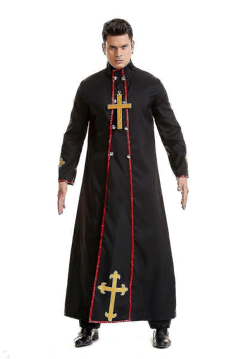 Adult Men Evil Priest Costumes Minister Of Death Costume Cosplay ...