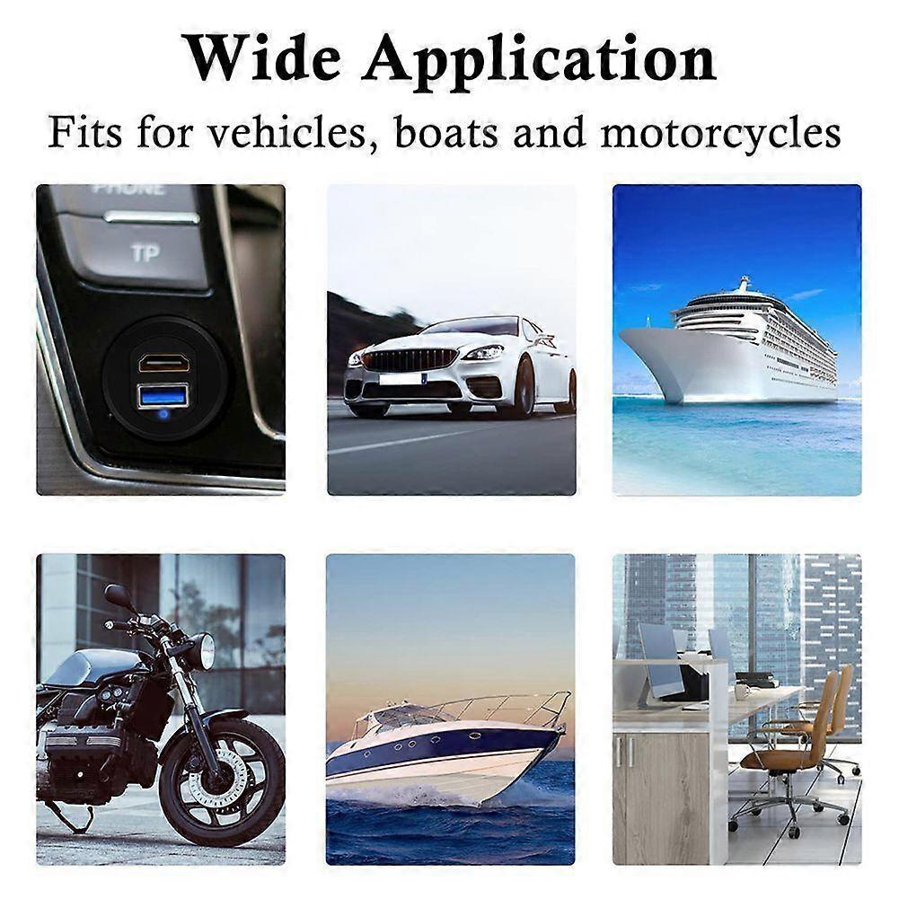 USB 3.0 & HDMI-compatible Car Flush Mount Cable Dashboard Panel Cable ...