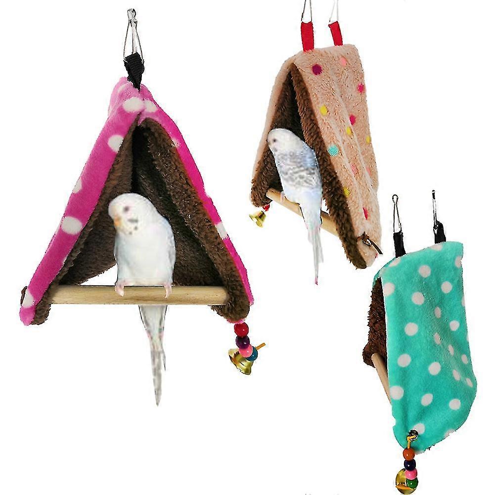 Bird Parrot Tent House Hammock Hanging Nest Standing Bar Stick Pet Cage ...