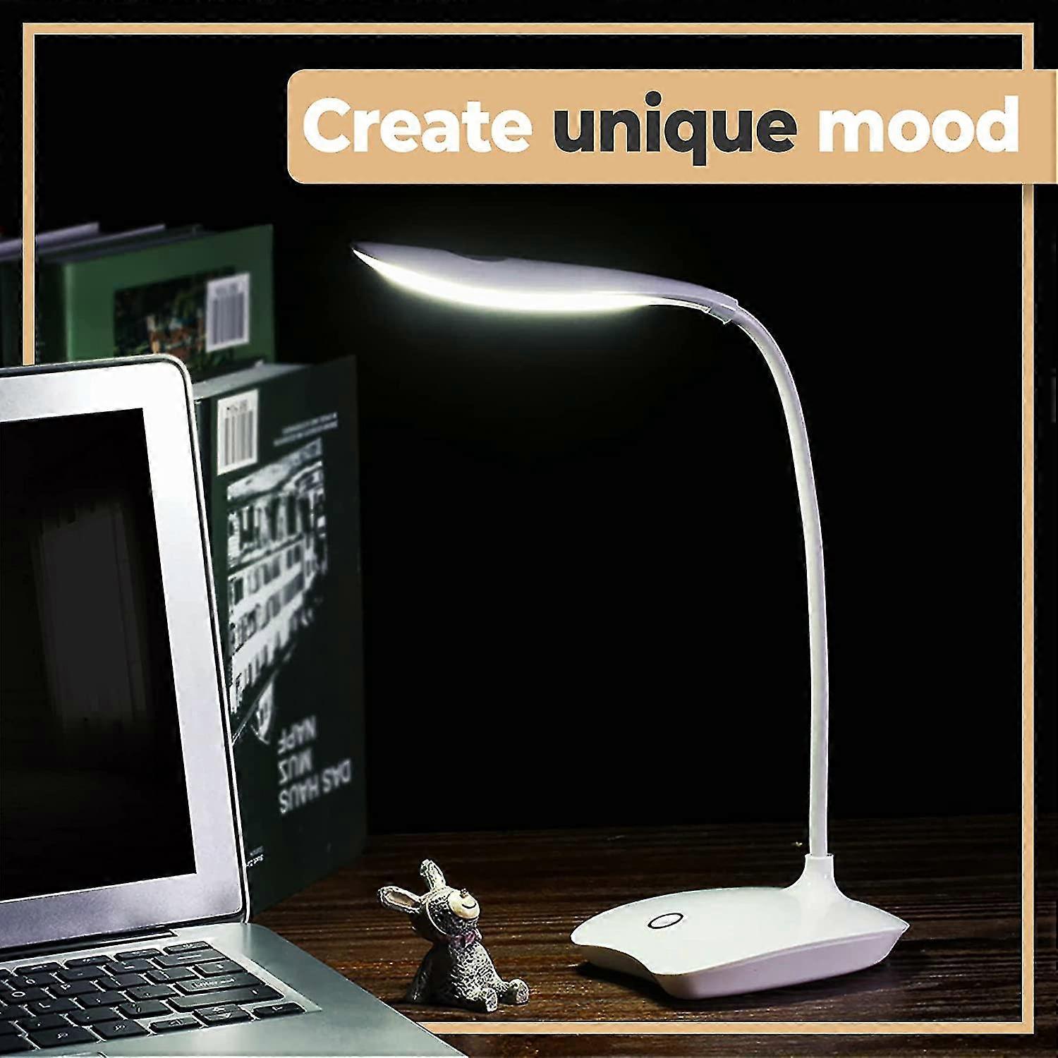 Led Desk Lamp With 3-level Touch Dimmer, Flexible Gooseneck Desk Lamp ...